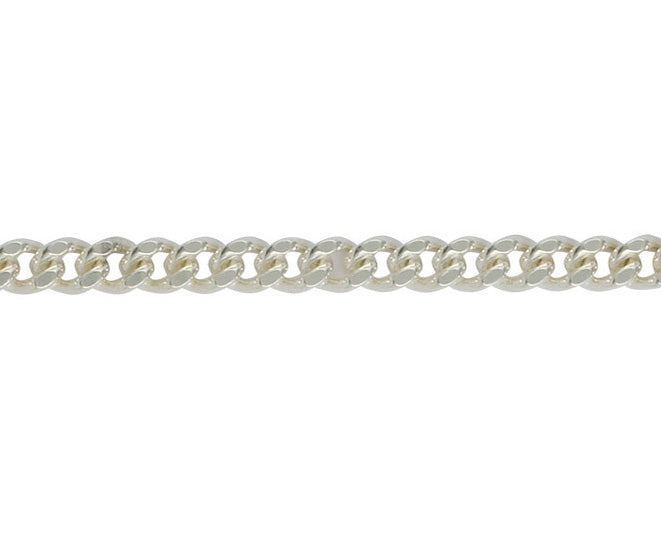John Medhurst Sterling Silver Filed Curb Chain 5.1mm
